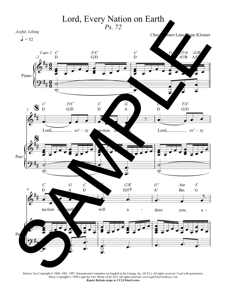 Psalm 72 – Lord, Every Nation on Earth (Klosner) – Simply Liturgical