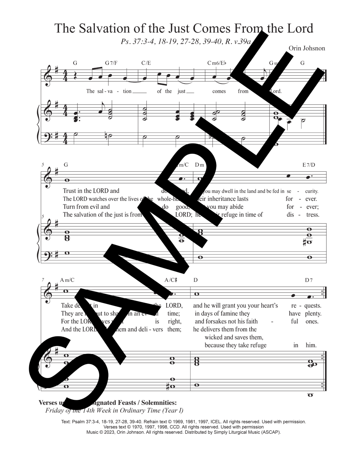 Psalm 37 – The Salvation of the Just Comes From the Lord (Johnson ...