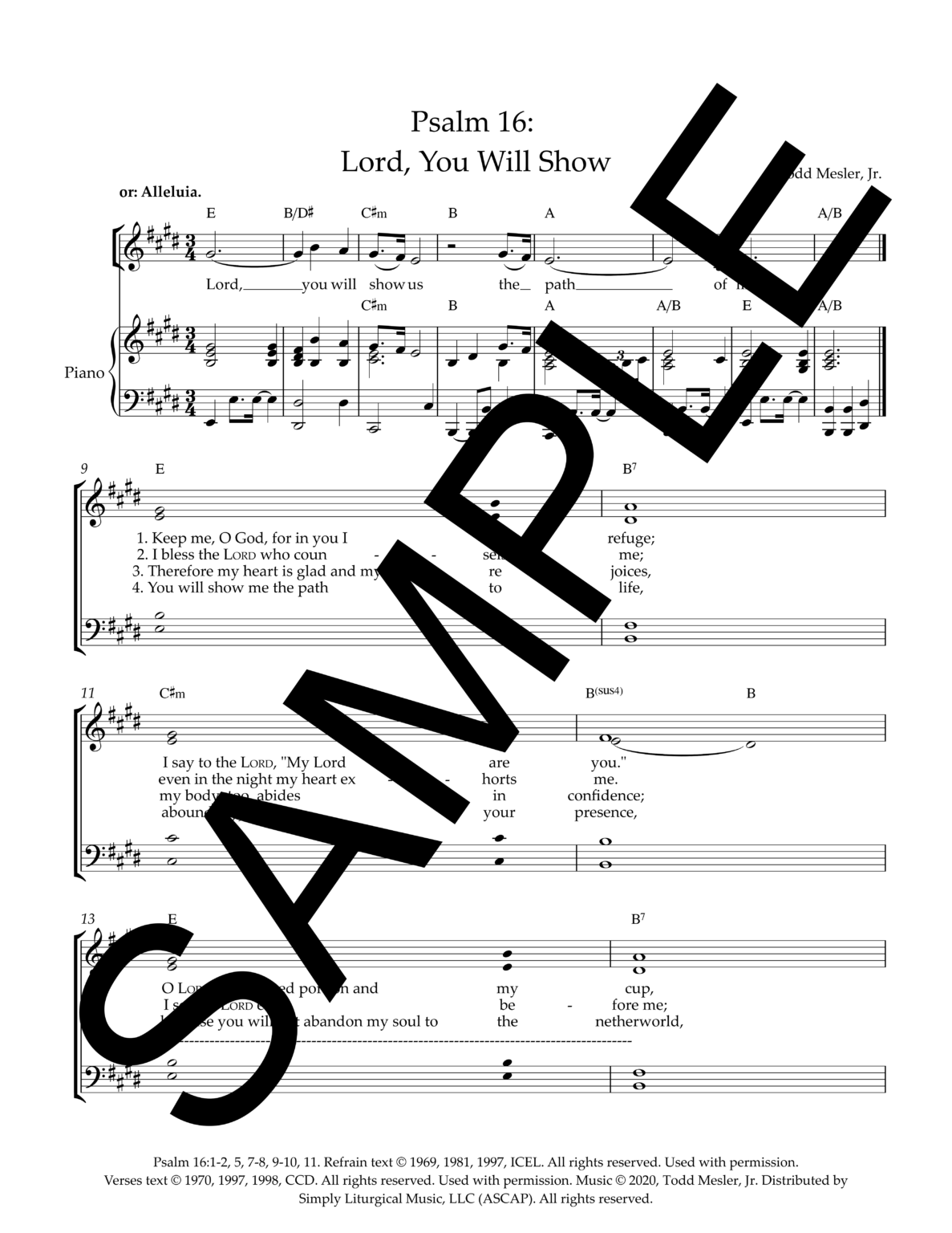 Psalm 16 – Lord, You Will Show Us (Mesler) – Simply Liturgical