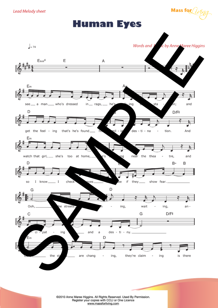 Human Eyes (Higgins) – Simply Liturgical