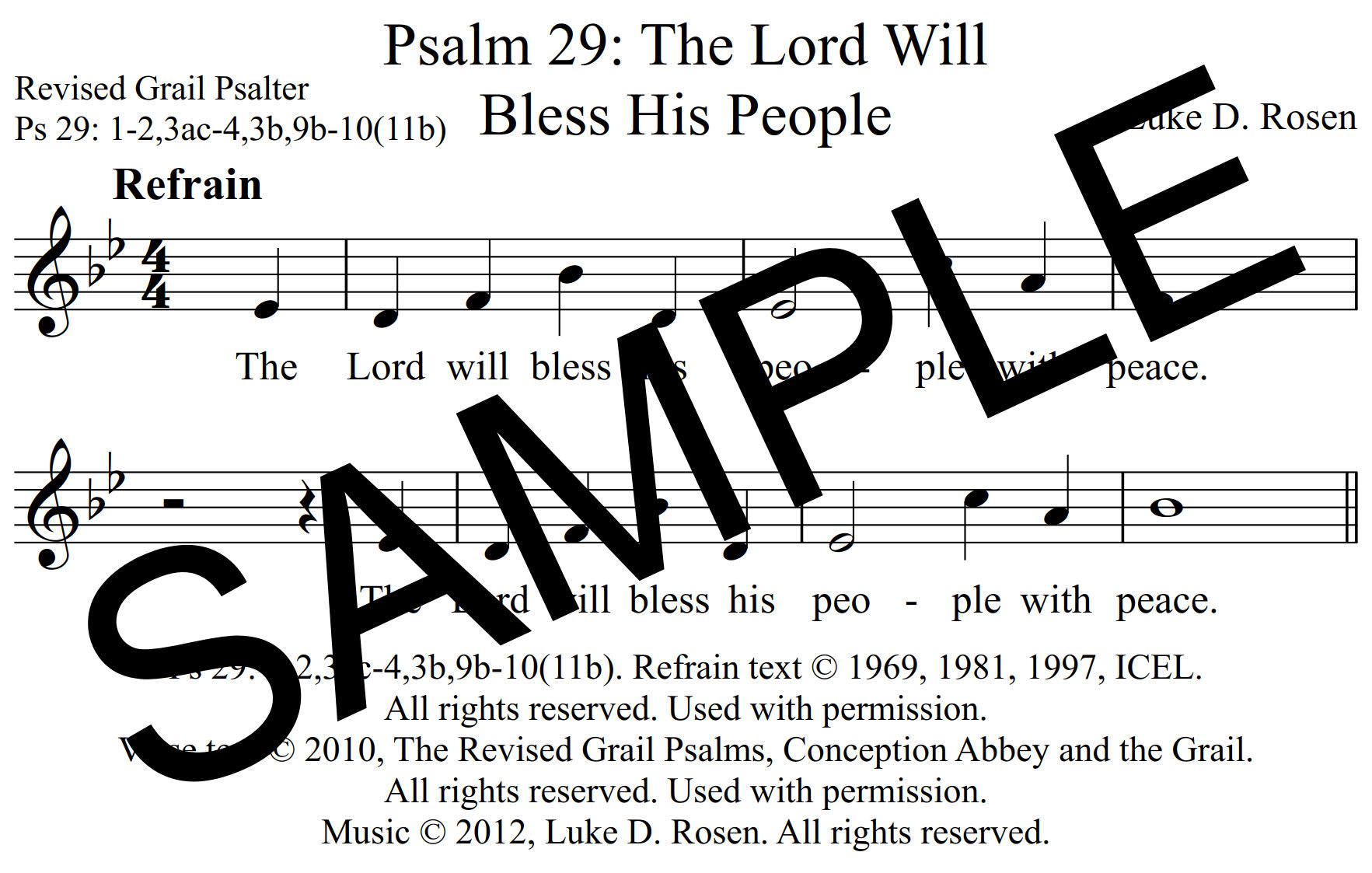 Psalm 29 – The Lord Will Bless His People (Rosen) – Simply Liturgical